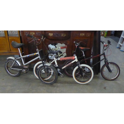 BICYCLES; RALEIGH BMX, RALEIGH CHARGER AND RALEIGH STRIKA (3)