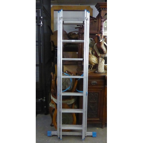 A MAC ALLISTER EN131 TRIPLE EXTENSION ALUMINIUM 7 TREAD LADDER, EACH ...