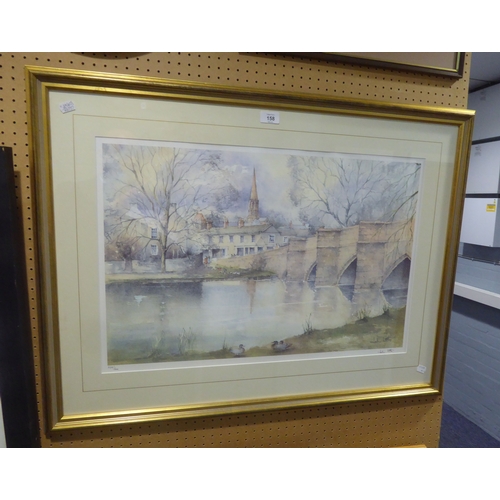 JOHN LITTLER ARTIST SIGNED LIMITED EIDTION COLOUR PRINT‘The Bridge over ...