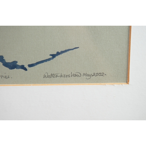 WALTER KERSHAW (b.1940) WATERCOLOUR & GOUACHE ON BUFF PAPER The disused ...