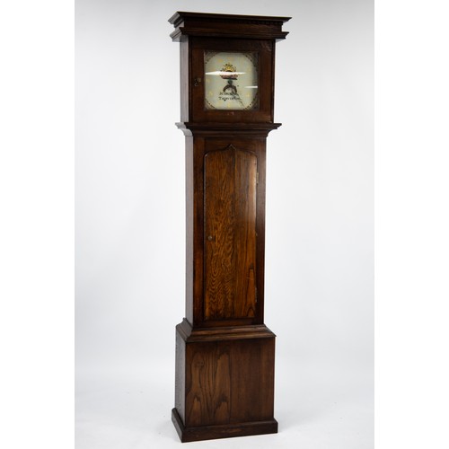 COMPOSITE OAK LONGCASE CLOCK, the later adapted case housing a 19th ...