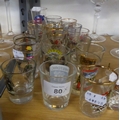 A SET OF 21 PROMOTIONAL WHISKY TOTS, JACK DANIELS ETC.; THREE ‘BABYCHAM ...