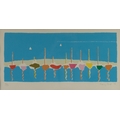 MARY FORD ARTIST SIGNED LIMITED EDITION COLOUR PRINTMoored Sailing ...