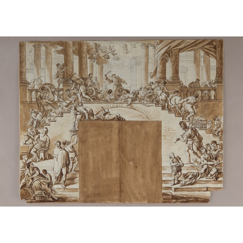 ITALIAN SCHOOL (SEVENTEENTH CENTURY) PEN & BROWN INK AND BROWN WASH ...