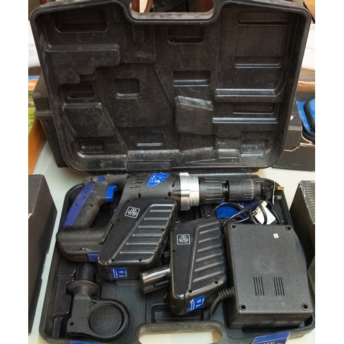 NUTOOL HEAVY DUTY CORDLESS DRILL, TWO BATTERIES AND CHARGER, TWO ...