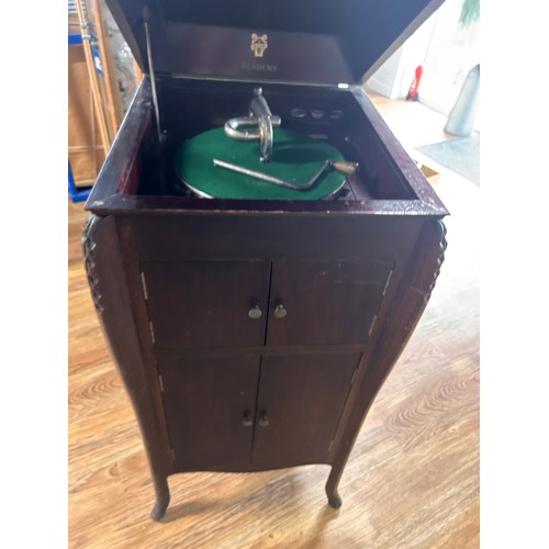 Academy wind up gramophone in free standing case
