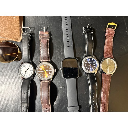 Selection of watches & a pair of sunglasses (untested)