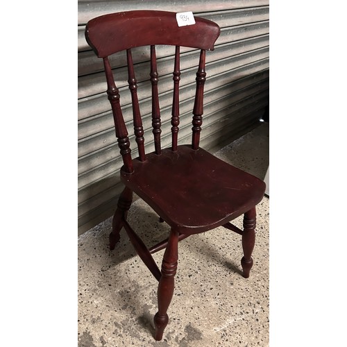 Wooden stick back chair