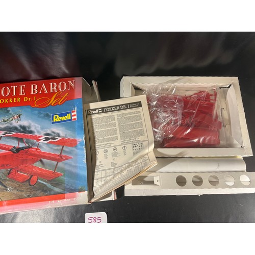 Revell model kit titled Der Rote Baron – Fokker Dr.1, 1:28 scale. Boxed ...