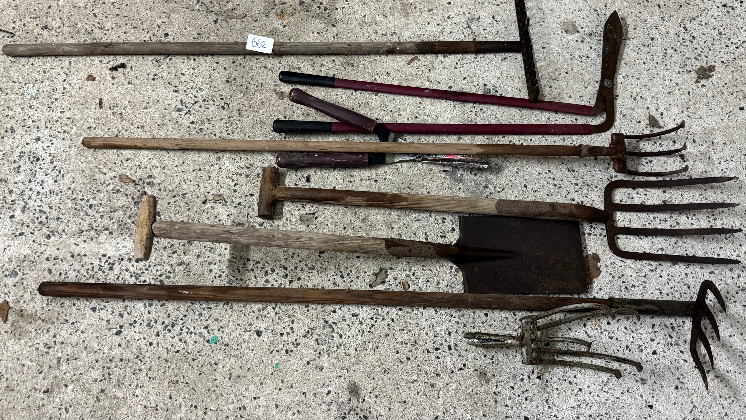 Mixed Garden Tools Including Forks, Spade etc