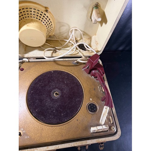 Vintage Philips Autosonic “Disc Jockey” Portable Record Player - untested