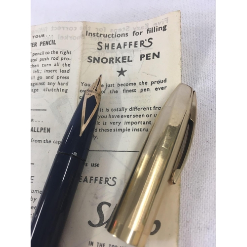 SHEAFFERS SNORKEL PEN, MADE IN AUSTRALIA, IN BOX
