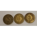 3 EXETER BRASS PUB TOKENS BY E SAGE FOR THE TALBOT IN EXETER & THE ...