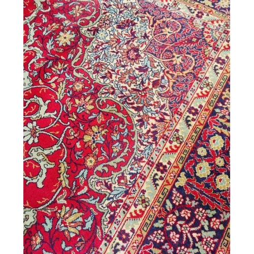 RED PATTERN CARPET, 126'' X 108''