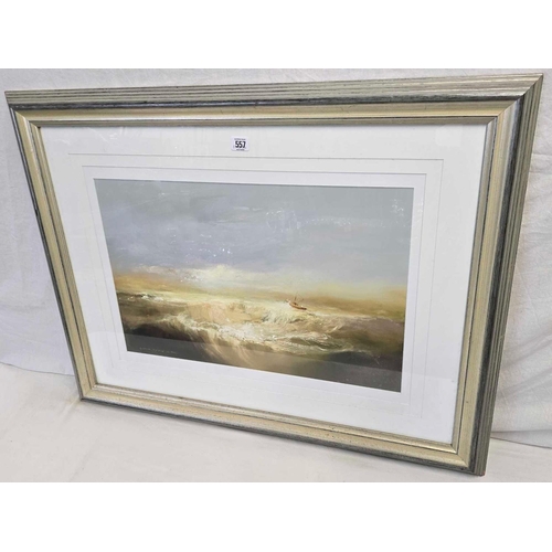 KEN TABER [AUSTRALIAN B.1942]; OIL PAINTING ENTITLED ''STORM AT SEA ...