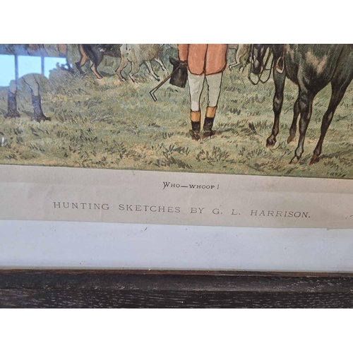 PAIR OF HUNTING SCENES FROM THE SERIES ''HUNTING SKETCHES'' FROM G L ...
