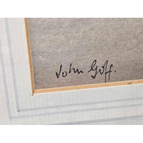 JOHN GOFF: [B1970] WATERCOLOUR OF THE NORFOLK COAST AT BLAKENEY ...