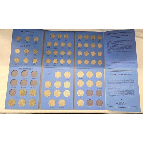 QTY OF EMPTY WHITMAN COIN FOLDERS & 4 WHITMAN COIN HOLDERS WITH HALF ...