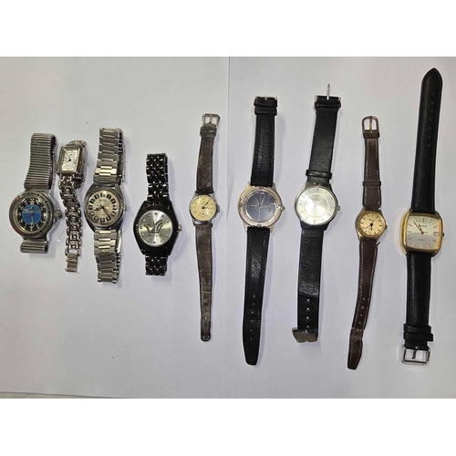 NINE VARIOUS WRIST WATCHES