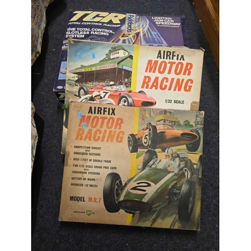 A TCR CONTROL RACING GAME & 2 VINTAGE AIR FIX MOTOR RACING GAMES, NOT ...