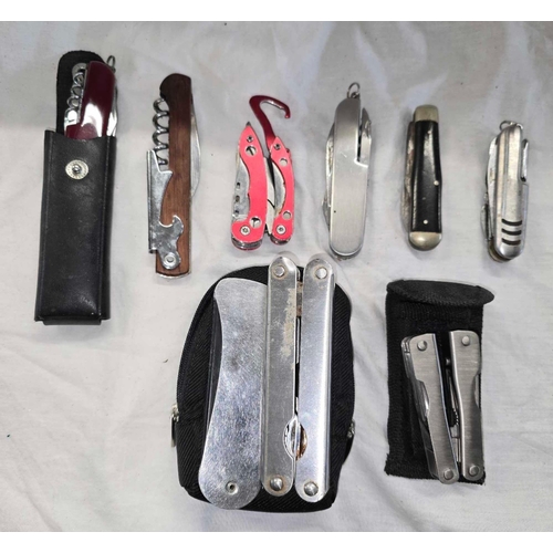 TUB OF MISC POCKET KNIVES