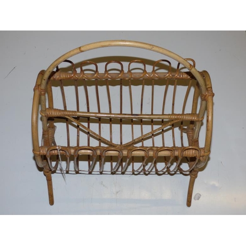 Vintage cane magazine rack