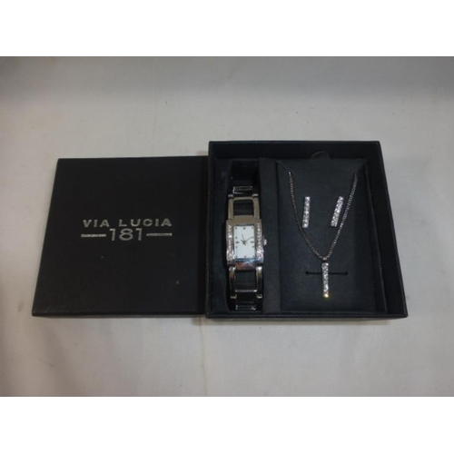 Via Lucia 181 Watch and Jewellery Set