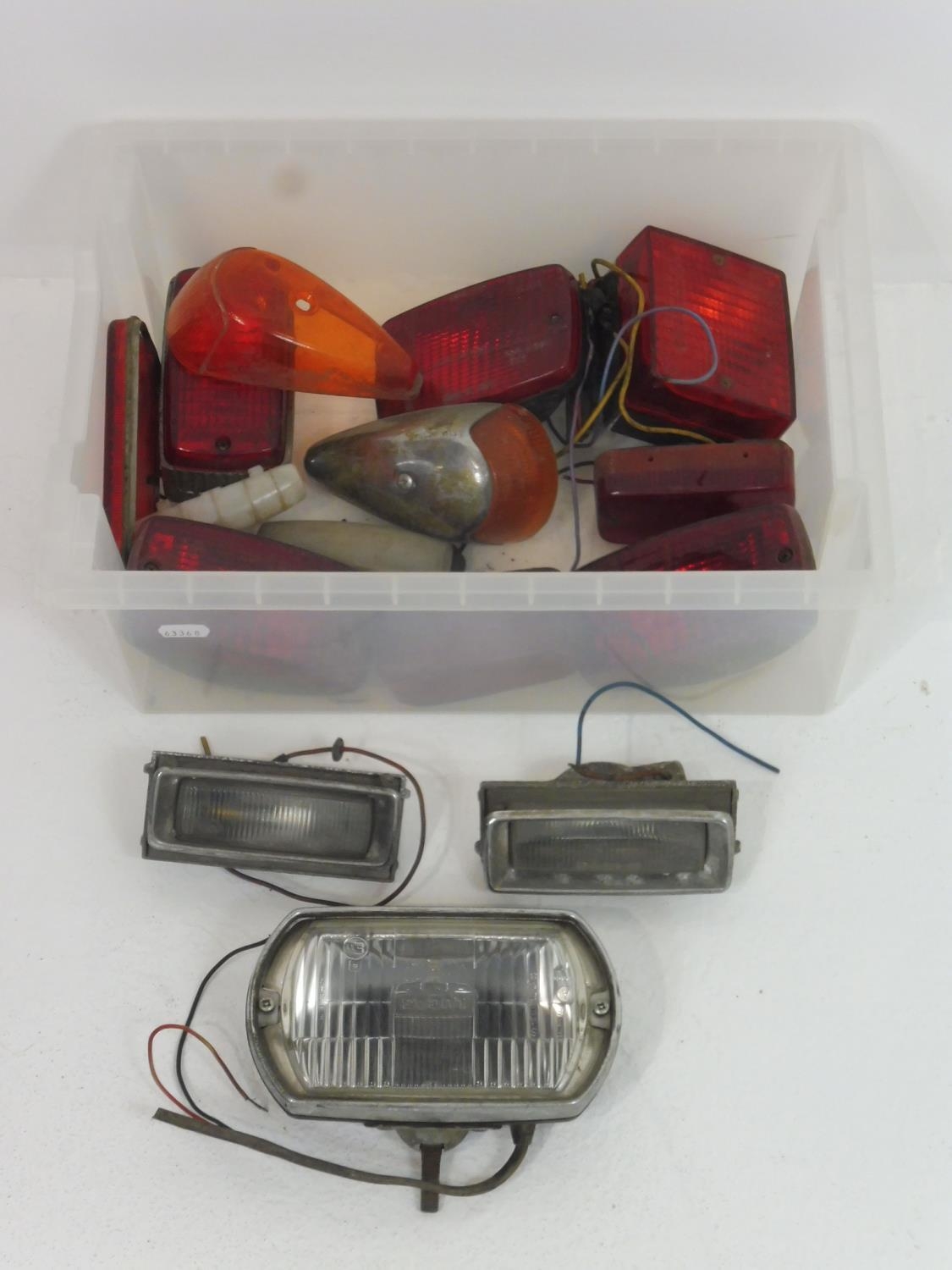Selection of Vintage Car Lights including Volkswagon Beetle