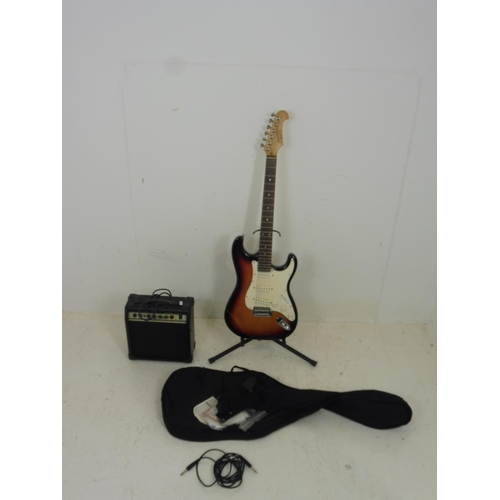 Leviathan Electric Guitar Complete with LS -G10CT Amplifier and Set of ...