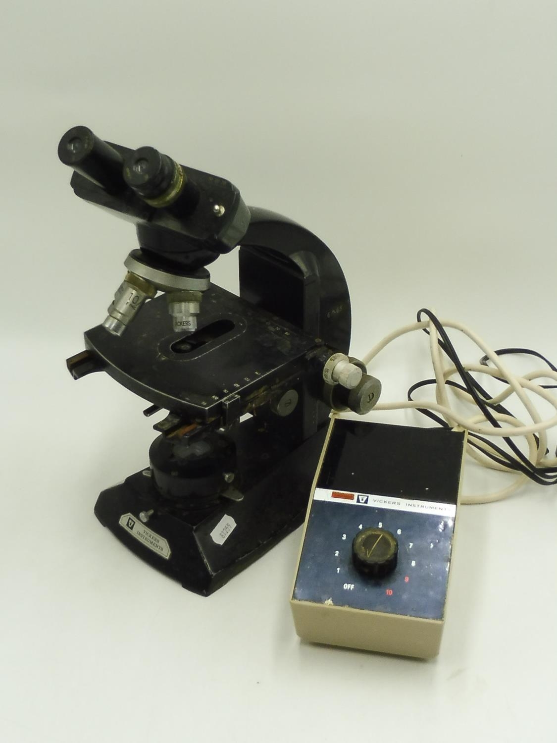 Vintage Vickers Microscope Complete with Power Supply