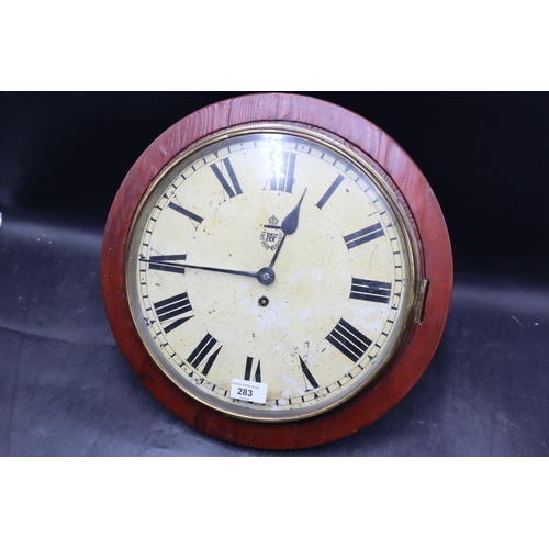WW2 Royal Air Force (RAF) Wall Station Clock, white painted face with ...