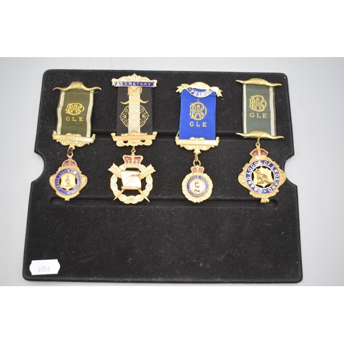 Four Royal Antediluvian Order of Buffaloes Medal's Complete with ...