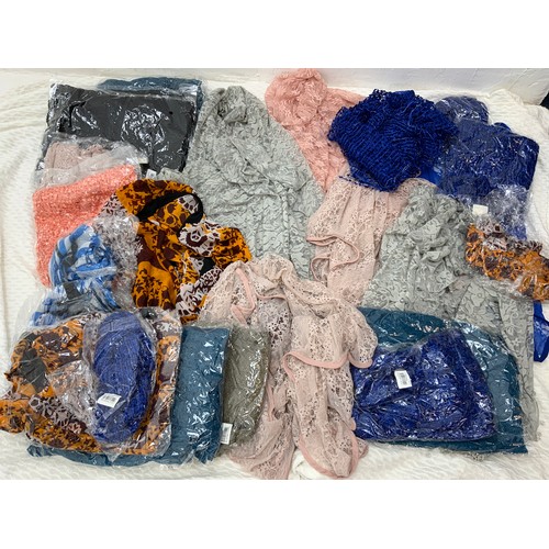 Mixed Selection Job Lot of 25 New Ladies Summer Wraps One Size