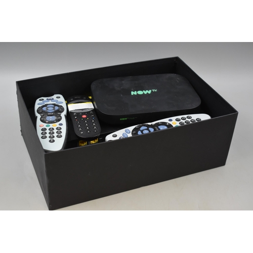 Box of Four Sky Routers, One Now TV Hub, Three Sky Remotes and One ...