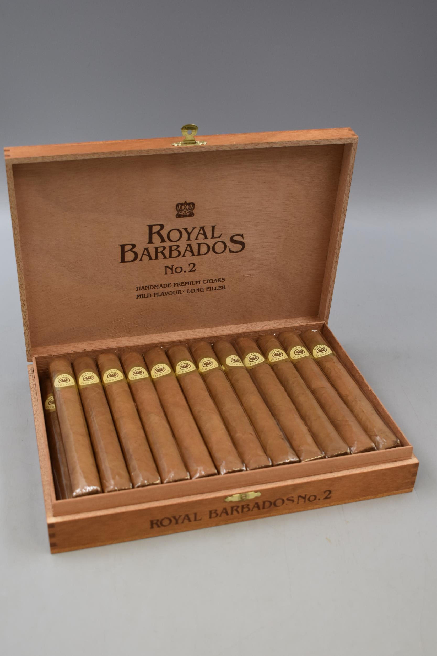 A Box of 24 Sealed Royal Barbados No2. Cigars.