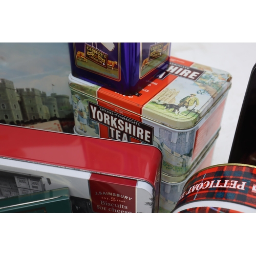 A Selection of Collectable Tins To Include Glenfiddich, Yorkshire Tea ...