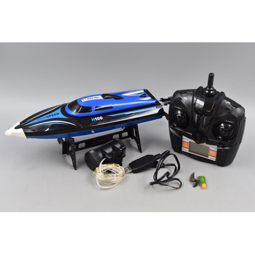 Model H100 Radio Controlled High Speed Racing Boat, Control Powers on ...