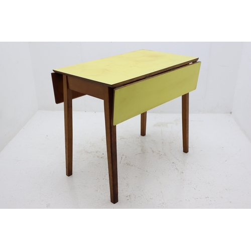 Formica Topped Mid Century Drop Leaf Dining Table