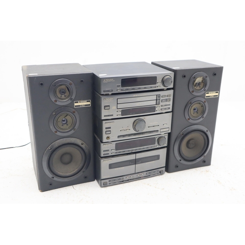 Pioneer Stereo System System including Tuner, Twin CD Player, Amplifier ...