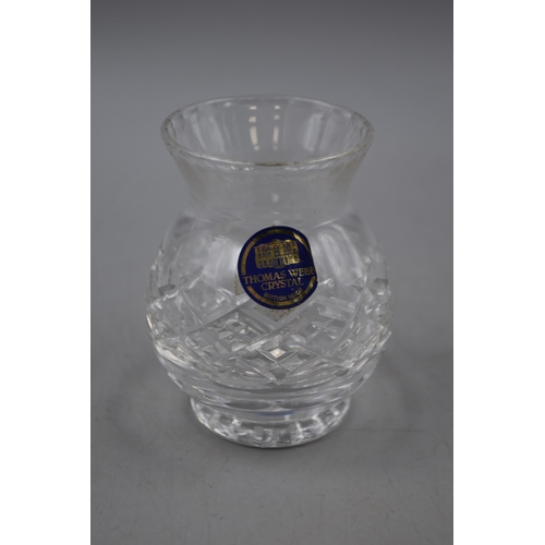 Three Thomas Webb Crystal Vases all Complete with Boxes (Tallest 9")