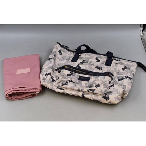A Radley Dog Print Handbag, With Dust Cover. Pre-Owned