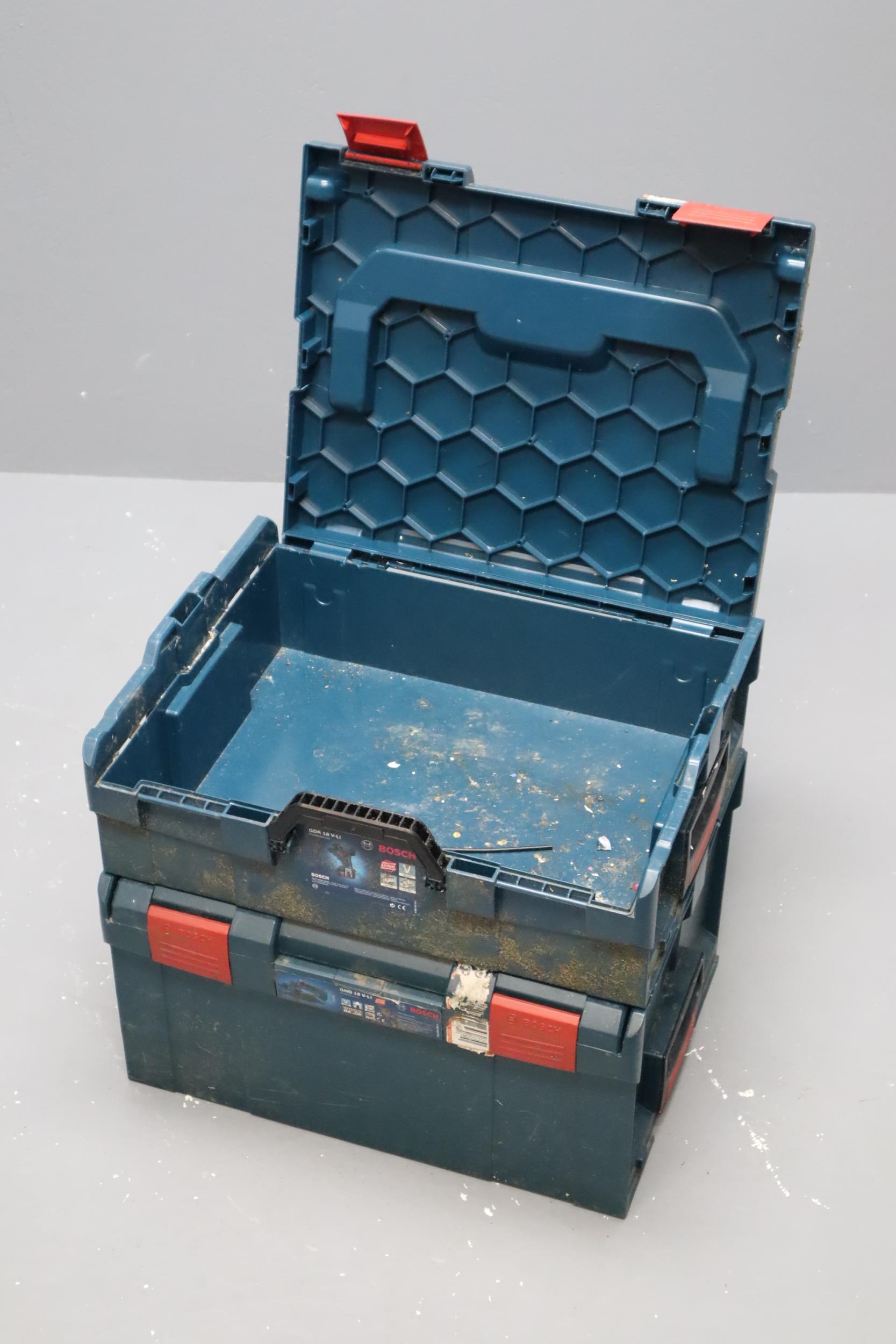 Two Bosch Stackable Tool Boxes