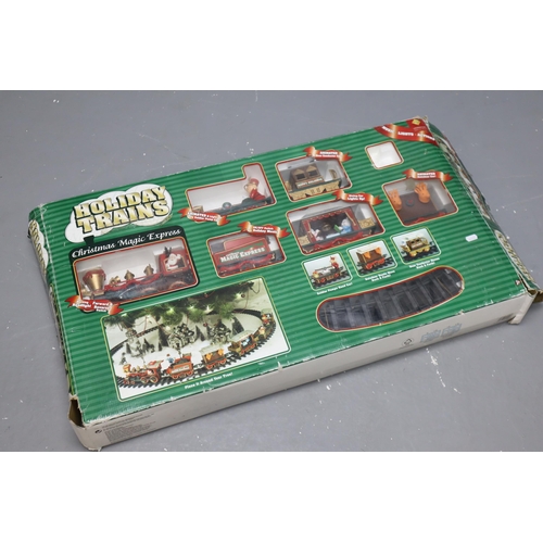 Holiday Trains Christmas Magic Express Set (Powers On When Tested)