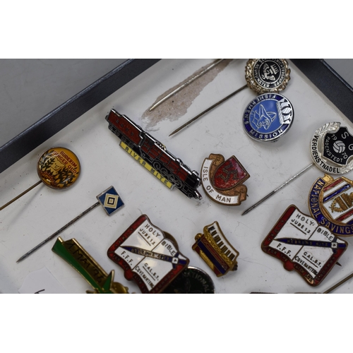 Interesting Mixed Lot of Vintage Pin Badges to include Enamel