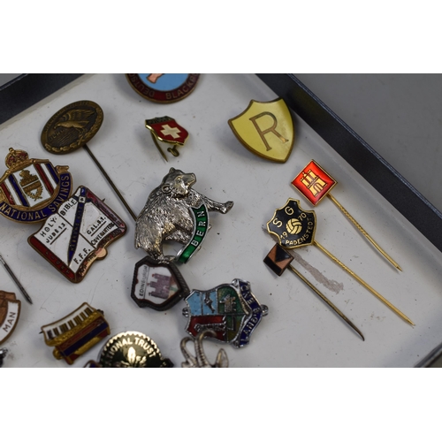 Interesting Mixed Lot of Vintage Pin Badges to include Enamel