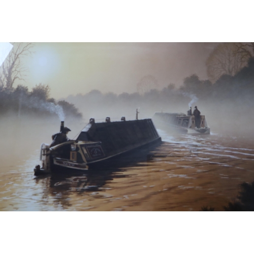 Alan Firth Canal Artist, Framed and Glazed Watercolour Depicting Scene ...