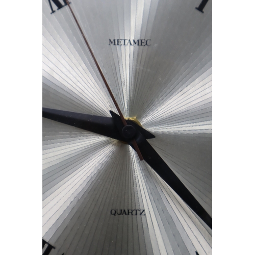 Vintage 1960's Metamec Metal Sunburst Clock with Quartz movement ...