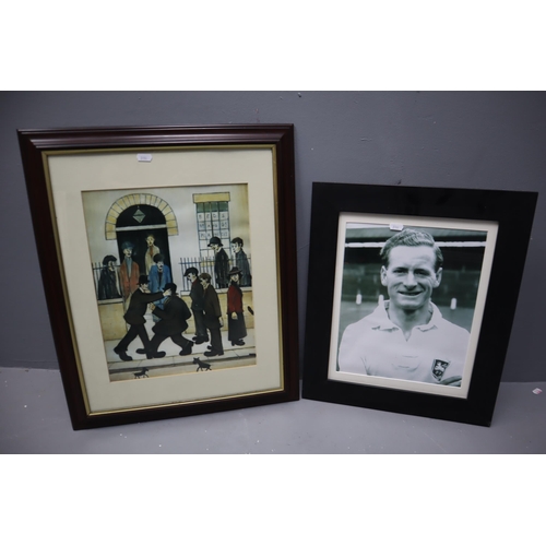 Two Framed and Glazed Prints to Include Lowry 'A Fight', And Sir Tom ...