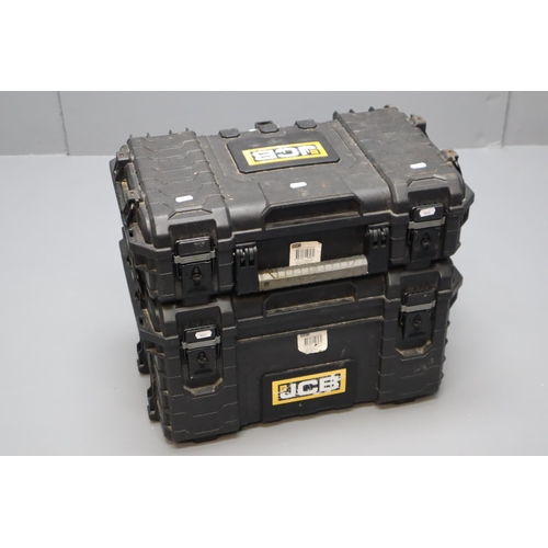 Two JCB 22" Connectable Site Tool Boxes complete with Contents