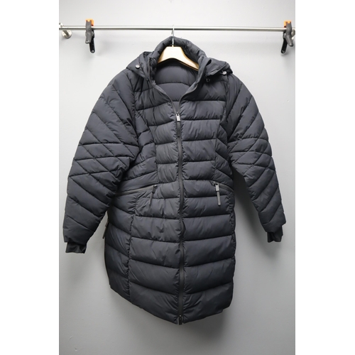 Ladies as New M&S Quilted Winter Coat made by Good Move size 24